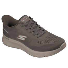 Skechers Herren Slip-On Sneaker "GO WALK FLEX-MASTER", Gr. 46dunkeltaupe, Textil, Schuhe, Schlupfschuh, Halbschuh, Freizeitschuh mit elastischen