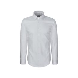 Seidensticker Herren Businesshemd "Schwarze Rose"grau, Gr. 42, bedruckt, 100% Baumwolle, Hemden, Slim 1/1 Kentkragen Druck
