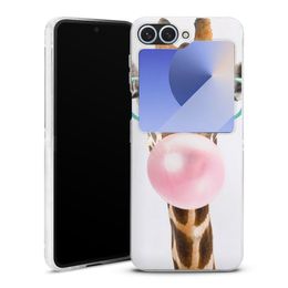 DeinDesign Galaxy Z Flip 7 FE Handy Hard Case Schutzh&uuml;lle transparent Smartphone Handy H&uuml;lle Glasses Giraffe Animals Hard Case