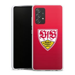 DeinDesign Galaxy A52s 5G Handy Silikon H&uuml;lle Case wei&szlig; Handyh&uuml;lle Logo Vfb Stuttgart Official Licensed Product Silikon Case