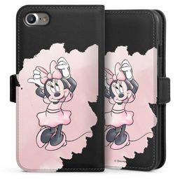DeinDesign iPhone SE (2020) Handy Klapph&uuml;lle Handyh&uuml;lle aus Kunst Leder schwarz Flip Case Motiv Ohne Hintergrund Disney Sideflip mit Lasche