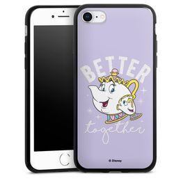 DeinDesign iPhone SE (2020) Handy Slim Case extra d&uuml;nn Silikon Handyh&uuml;lle schwarz H&uuml;lle The Beauty And The Beast Tassilo Disney Silikon Slim Case