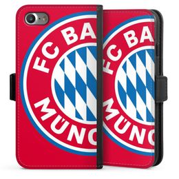DeinDesign iPhone SE (2020) Handy Klapph&uuml;lle Handyh&uuml;lle aus Kunst Leder schwarz Flip Case Fc Bayern M&uuml;nchen Fcb Official Licensed Product Sideflip mit Lasche