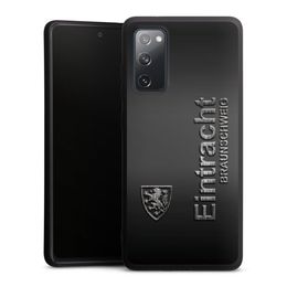 DeinDesign Galaxy S20 FE 5G Handy Premium Silikon H&uuml;lle Handyh&uuml;lle schwarz Case Logo Eintracht Braunschweig Official Licensed Product Silikon Premium Case