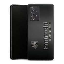 DeinDesign Galaxy A52s 5G Handy Premium Silikon H&uuml;lle Handyh&uuml;lle schwarz Case Logo Eintracht Braunschweig Official Licensed Product Silikon Premium Case