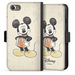 DeinDesign iPhone SE (2022) Handy Klapph&uuml;lle Handyh&uuml;lle aus Kunst Leder schwarz Flip Case Water Colour Official Licensed Product Sideflip mit Lasche