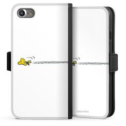 DeinDesign iPhone 8 Handy Klapph&uuml;lle Handyh&uuml;lle aus Kunst Leder schwarz Flip Case Peanuts Children Official Licensed Product Sideflip mit Lasche