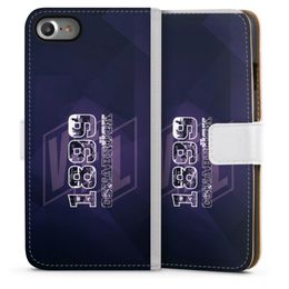 DeinDesign iPhone SE (2020) Handy Klapph&uuml;lle Handyh&uuml;lle aus Kunst Leder wei&szlig; Flip Case Official Licensed Product Vfl Osnabr&uuml;ck Sports Sideflip mit Lasche