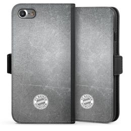 DeinDesign iPhone SE (2020) Handy Klapph&uuml;lle Handyh&uuml;lle aus Kunst Leder schwarz Flip Case Concrete Fcb Fc Bayern M&uuml;nchen Sideflip mit Lasche