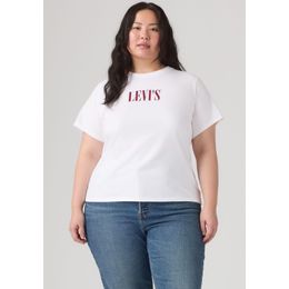 LEVI'S&reg; PLUS LEVI'S PLUS Damen T-Shirt "PERFECT TEE"pl serif stud outline hellwei&szlig;, Gr. XXXL, Jersey, Obermaterial: 100% Baumwolle, Shirts, Figurumspielende