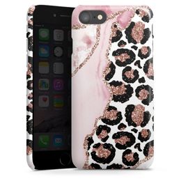 DeinDesign iPhone SE (2020) Handy Premium Case Smartphone Handyh&uuml;lle Schutzh&uuml;lle gl&auml;nzend Glitzer Marble Leopard Premium Case