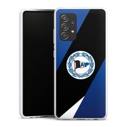 DeinDesign Galaxy A52s 5G Handy Silikon H&uuml;lle Case wei&szlig; Handyh&uuml;lle Dsc Arminia Bielefeld Official Licensed Product Silikon Case