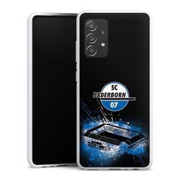 DeinDesign Galaxy A52s 5G Handy Silikon H&uuml;lle Case wei&szlig; Handyh&uuml;lle Stadium Sc Paderborn 07 Official Licensed Product Silikon Case