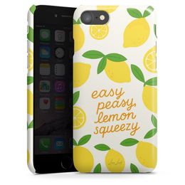 DeinDesign iPhone SE (2022) Handy Premium Case Smartphone Handyh&uuml;lle Schutzh&uuml;lle gl&auml;nzend Spruch Statement Lemon Premium Case