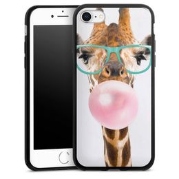 DeinDesign iPhone 8 Handy Slim Case extra d&uuml;nn Silikon Handyh&uuml;lle schwarz H&uuml;lle Giraffe Animals Glasses Silikon Slim Case