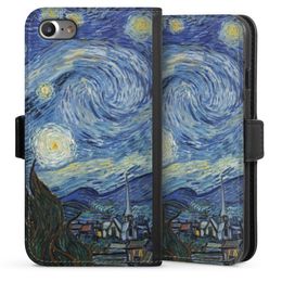DeinDesign iPhone SE (2020) Handy Klapph&uuml;lle Handyh&uuml;lle aus Kunst Leder schwarz Flip Case Kunst The Starry Night Sideflip mit Lasche