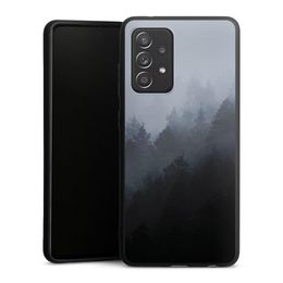 DeinDesign Galaxy A52s 5G Handy Premium Silikon H&uuml;lle Handyh&uuml;lle schwarz Case Tree Nature Kunst Silikon Premium Case