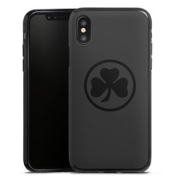 DeinDesign iPhone X Handy Silikon H&uuml;lle Case schwarz Handyh&uuml;lle Official Licensed Product Spvgg Greuther F&uuml;rth Clover