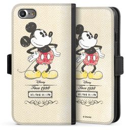 DeinDesign iPhone 8 Handy Klapph&uuml;lle Handyh&uuml;lle aus Kunst Leder schwarz Flip Case Official Licensed Product Mickey Mouse Disney Sideflip mit Lasche