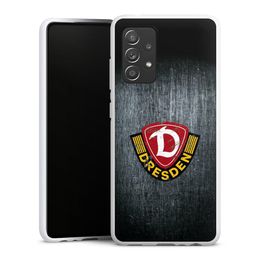 DeinDesign Galaxy A52s 5G Handy Silikon H&uuml;lle Case wei&szlig; Handyh&uuml;lle Sgd Official Licensed Product Sg Dynamo Dresden Silikon Case