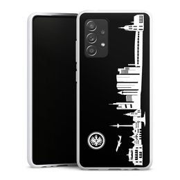 DeinDesign Galaxy A52s 5G Handy Silikon H&uuml;lle Case wei&szlig; Handyh&uuml;lle Eintracht Frankfurt Sge Skyline Silikon Case