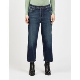 Gang Damen Caprijeans "94CAROL CULOTTE", blau, Gr. 28, unifarben, 88% Baumwolle, 10% Polyester, 2% Elasthan, Jeans, im 5-Pocket-Style