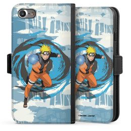 DeinDesign iPhone SE (2020) Handy Klapph&uuml;lle Handyh&uuml;lle aus Kunst Leder schwarz Flip Case Manga Official Licensed Product Naruto Shippuden Sideflip mit Lasche