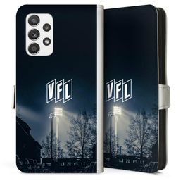 DeinDesign Galaxy A52s 5G Handy Klapph&uuml;lle Handyh&uuml;lle aus Kunst Leder wei&szlig; Flip Case Soccer Vfl Osnabr&uuml;ck Official Licensed Product Sideflip mit Lasche