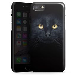 DeinDesign iPhone SE (2020) Handy Premium Case Smartphone Handyh&uuml;lle Schutzh&uuml;lle gl&auml;nzend Black Eye Cat Premium Case