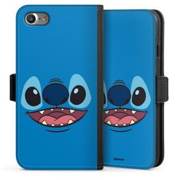 DeinDesign iPhone 8 Handy Klapph&uuml;lle Handyh&uuml;lle aus Kunst Leder schwarz Flip Case Official Licensed Product Lilo & Stitch Disney Sideflip mit Lasche