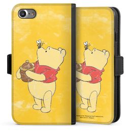 DeinDesign iPhone 8 Handy Klapph&uuml;lle Handyh&uuml;lle aus Kunst Leder schwarz Flip Case Winnie The Pooh Official Licensed Product Disney Sideflip mit Lasche