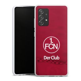 DeinDesign Galaxy A52s 5G Handy Silikon H&uuml;lle Case wei&szlig; Handyh&uuml;lle Official Licensed Product Bundesliga 1. Fc N&uuml;rnberg Silikon Case