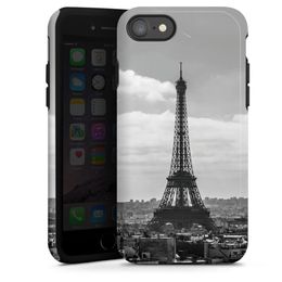 DeinDesign iPhone SE (2020) Handy Panzer Handyh&uuml;lle robuste Outdoor H&uuml;lle Schutzh&uuml;lle gl&auml;nzend Eiffeltour Paris France Tough Case