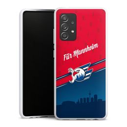 DeinDesign Galaxy A52s 5G Handy Silikon H&uuml;lle Case wei&szlig; Handyh&uuml;lle Sports Logo Adler Mannheim Silikon Case
