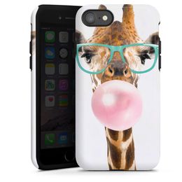 DeinDesign iPhone SE (2020) Handy Panzer Handyh&uuml;lle robuste Outdoor H&uuml;lle Schutzh&uuml;lle gl&auml;nzend Glasses Giraffe Animals Tough Case