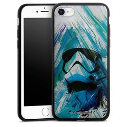 DeinDesign iPhone SE (2022) Handy Slim Case extra d&uuml;nn Silikon Handyh&uuml;lle schwarz H&uuml;lle Colourful Star Wars Stormtrooper Silikon Slim Case