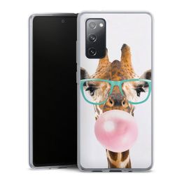 DeinDesign Galaxy S20 FE Handy Silikon H&uuml;lle Case transparent Handyh&uuml;lle Giraffe Animals Glasses Silikon Case