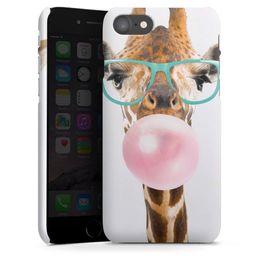 DeinDesign iPhone SE (2020) Handy Premium Case Smartphone Handyh&uuml;lle Schutzh&uuml;lle matt Glasses Giraffe Animals Premium Case
