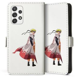 DeinDesign Galaxy A52s 5G Handy Klapph&uuml;lle Handyh&uuml;lle aus Kunst Leder wei&szlig; Flip Case Sensei Naruto Shippuden Hokage Sideflip mit Lasche