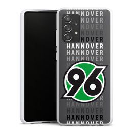 DeinDesign Galaxy A52s 5G Handy Silikon H&uuml;lle Case wei&szlig; Handyh&uuml;lle Official Licensed Product H96 Hannover 96 Silikon Case