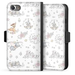 DeinDesign iPhone SE (2020) Handy Klapph&uuml;lle Handyh&uuml;lle aus Kunst Leder schwarz Flip Case Bambi Disney Dumbo Sideflip mit Lasche