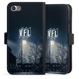 DeinDesign iPhone SE (2020) Handy Klapph&uuml;lle Handyh&uuml;lle aus Kunst Leder schwarz Flip Case Official Licensed Product Soccer Vfl Osnabr&uuml;ck Sideflip mit Lasche