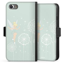 DeinDesign iPhone SE (2020) Handy Klapph&uuml;lle Handyh&uuml;lle aus Kunst Leder schwarz Flip Case Dandelion Disney Tinkerbells Sideflip mit Lasche