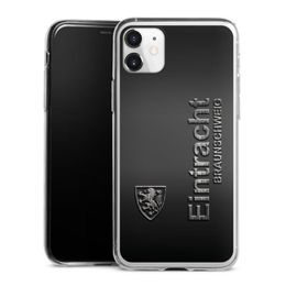 DeinDesign iPhone 11 Handy Slim Case Silikon Handyh&uuml;lle transparent H&uuml;lle extra d&uuml;nn Official Licensed Product Eintracht Braunschweig Logo Silikon Slim Case