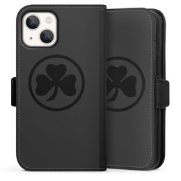 DeinDesign Galaxy A51 Handy Klapph&uuml;lle Handyh&uuml;lle aus Kunst Leder schwarz Flip Case Official Licensed Product Spvgg Greuther F&uuml;rth Clover Sideflip mit Lasche