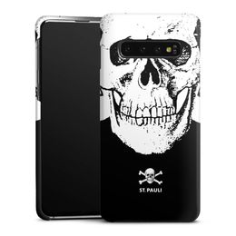 DeinDesign Galaxy S10 Handy Premium Case Smartphone Handyh&uuml;lle Schutzh&uuml;lle gl&auml;nzend Totenkopf Fc St. Pauli Official Licensed Product Premium Case