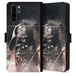 DeinDesign Huawei P30 Pro Handy Klapph&uuml;lle Handyh&uuml;lle aus Kunst Leder schwarz Flip Case Star Wars Darth Vader Official Licensed Product Sideflip mit langer 