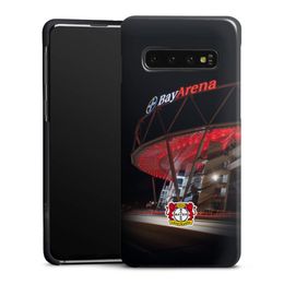 DeinDesign Galaxy S10 Handy Premium Case Smartphone Handyh&uuml;lle Schutzh&uuml;lle gl&auml;nzend Official Licensed Product Bayer 04 Leverkusen Stadium Premium Case