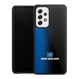 DeinDesign Galaxy A53 5G Handy Gallery Case Handyh&uuml;lle 9H Geh&auml;rtetes Glas R&uuml;ckseite H&uuml;lle Hsv Logo Official Licensed Product Gallery Case