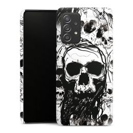 DeinDesign Galaxy A52s 5G Handy Premium Case Smartphone Handyh&uuml;lle Schutzh&uuml;lle matt Skulls Totenkopf Halloween Premium Case